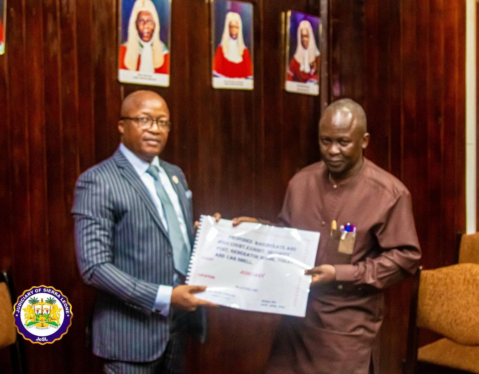 Chief Justice Receives Blueprints for New Judicial Complex in Waterloo